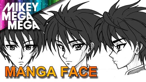 How To Draw A Male Manga Anime Face Youtube