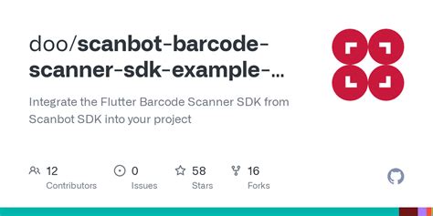 github doo scanbot barcode scanner sdk example flutter integrate the