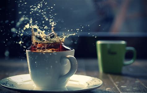 Wallpaper Blue Drink Morning Tea Color Lighting Macro