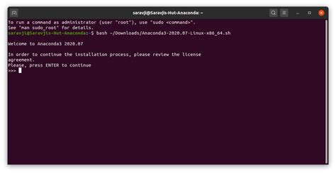 how to launch anaconda in a windows linux terminal systran box
