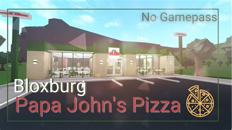 Roblox Bloxburg No Gamepass Papa Johns Pizza Speedbuild Tour