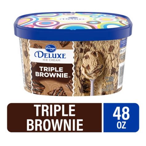 Kroger® Deluxe Triple Brownie Ice Cream Tub 48 Oz Fred Meyer