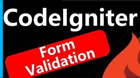creando un formulario en codeigniter 3 validar datos🔥 9 youtube
