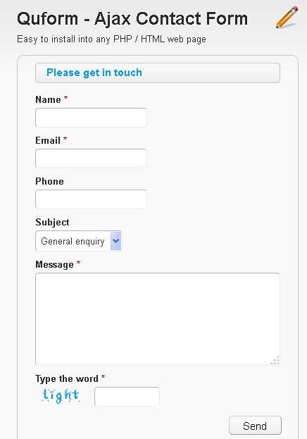 ajax contact form free source code projects and tutorials