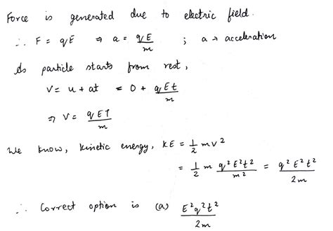 A Charged Particle Of Mass M And Charge Q