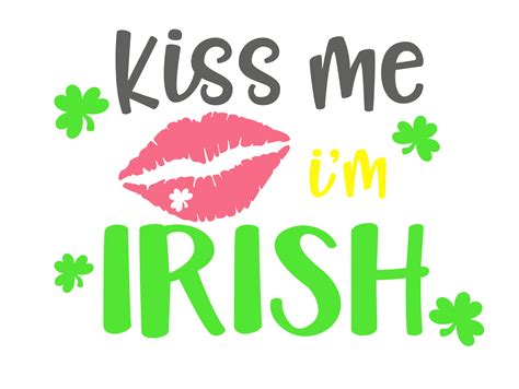 Kiss Me Im Irish Lip St Patricks Day Free Svg File Svg Heart