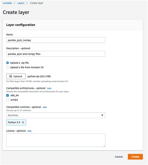 how to import pandas in aws lambda sease