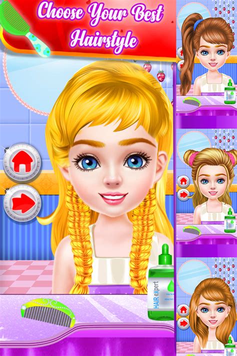 Android 용 Cute Girl Hairstyle Salon Makeover Games 다운로드
