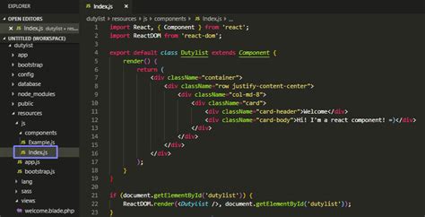 laravel react how using react in a laravel application