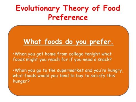 Evolutionary Explanations Of Food Preference
