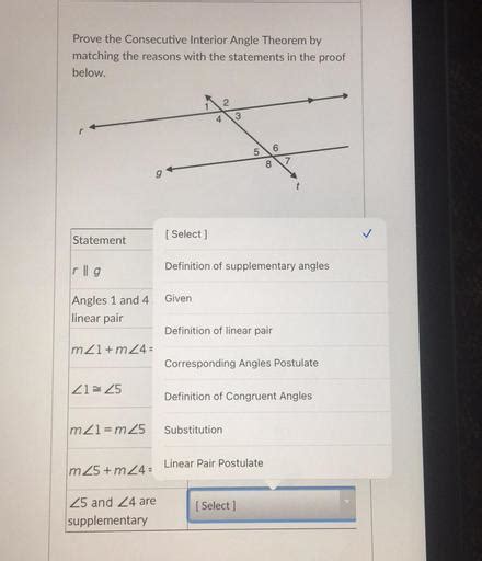 Prove The Consecutive Interior Angle Theorem By Matchin Math