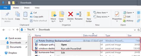 lightweight powershell windows desktop background rotator script