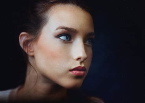 Women Face Portrait Simple Background Zachar Rise Hd Wallpaper