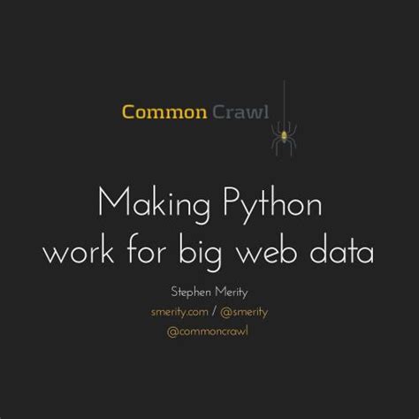 common crawl making python work for big web data