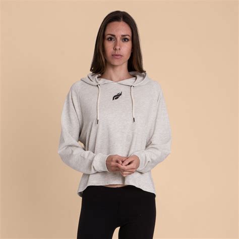 Cropped Hoodie Oatmeal Cropped Hoodie Hoodies Gym Wear For Women