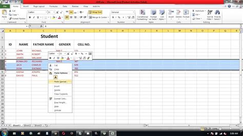 how to add more than one row or column in ms excel youtube