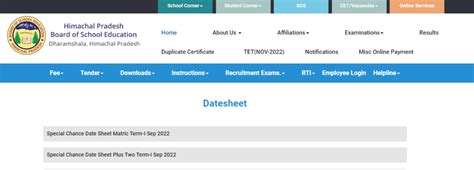 Hp Board 10th Date Sheet 2024 Hpbose 10th Class Time Table