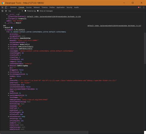 javascript jstree error after triggering contextmenu