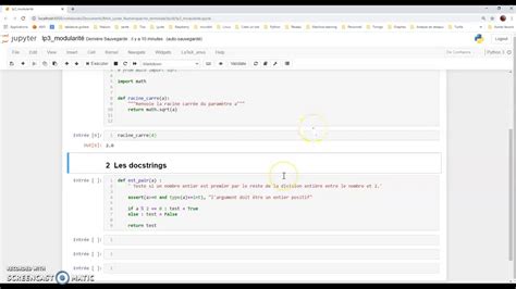 nsi python import docstrings et assert youtube