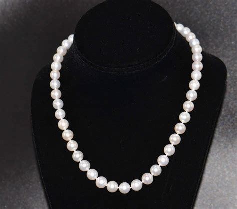 White Cultured Freshwater Pearl Necklace 8 9mm Choos Jewelry