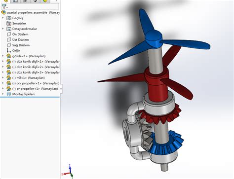 【工程机械】coaxial Propeller同轴螺旋桨演示结构3d图纸 Solidworks 仿真秀干货文章