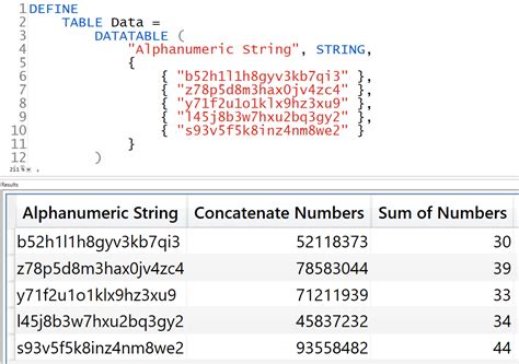 extract number from a alphanumeric string with dax link in comments