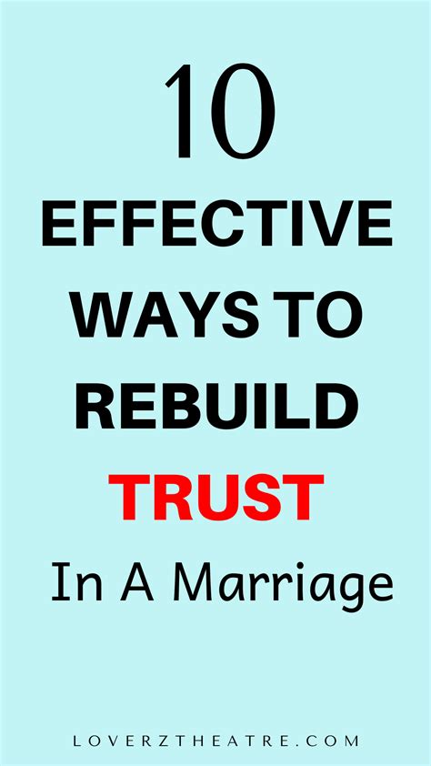 How To Rebuild Trust In A Marriage 10 Effective Ways Artofit