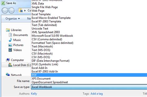 how to save selection or entire workbook as pdf in excel