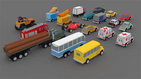 3d Low Poly Cars Turbosquid 1297836