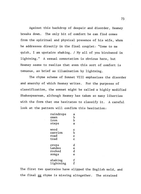 the glanmore sonnets a reading and analysis page 75