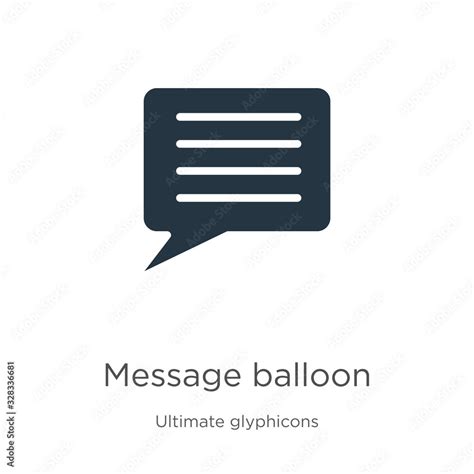 Message Balloon Icon Vector Trendy Flat Message Balloon Icon From