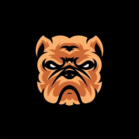 Logotipo De Mascote De Cabeça De Cachorro Pitbull Projeta Personagem