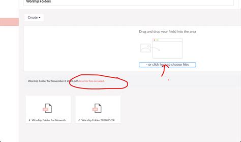 upload show error has occured and log shows 500 error on post to