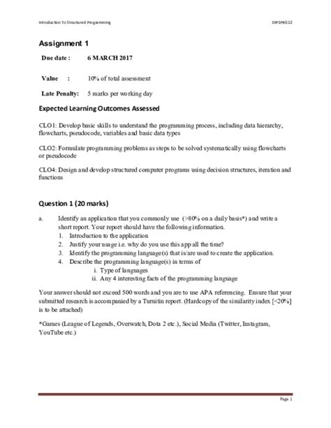 pdf introduction to structured programming dip1prg12 assignment 1
