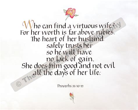 The Inspired Word Calligraphy Who Can Find A Vitruous Wife For Her