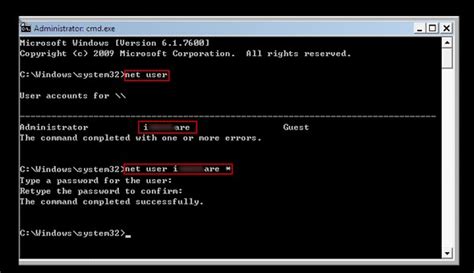 how to reset windows 10 11 password using command prompt