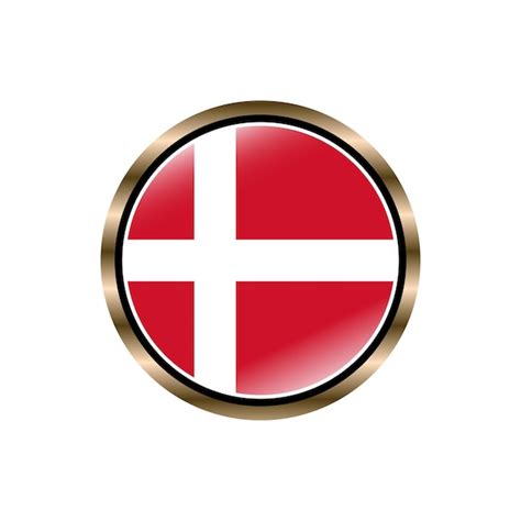 Premium Vector Denmark Flag Circle Buton Vector Template Trendy