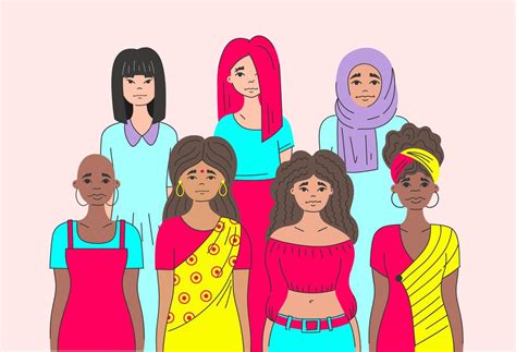 Movement Against Discrimination Inequality Stereotypesgroup Of Women