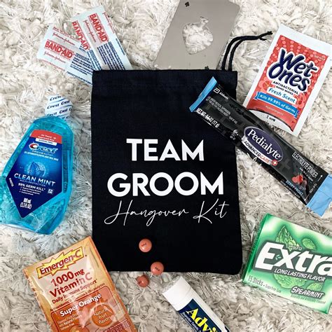 Team Groom Bachelor Party Hangover Survival Kit Etsy
