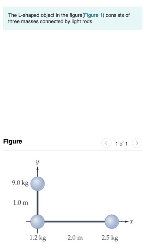 Solved The L Shaped Object In The Figure Figure 1 Consists