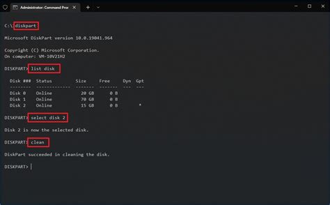 how to use diskpart to clean and format drive not working on windows 10