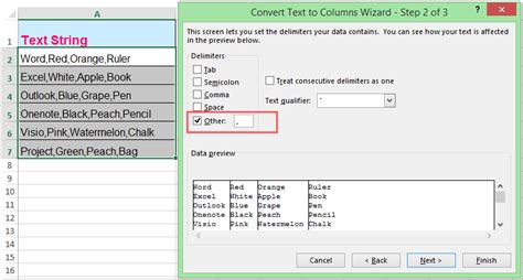 how to reverse the concatenate function in excel