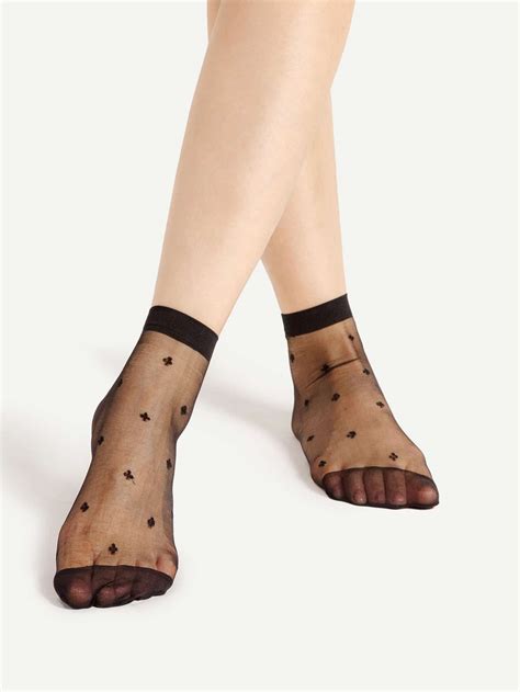 Sheer Mesh Ankle Socks 2pairs Shein Sheinside