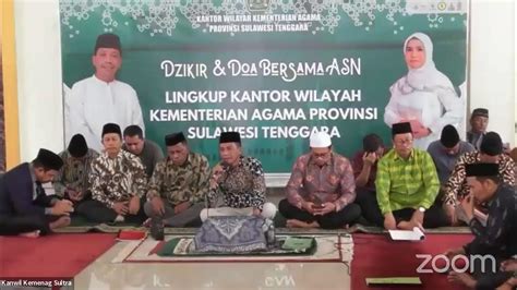 Dzikir Dan Doa Lingkup Kanwil Kemenag Prov Sultra 7 Des 2023 Youtube