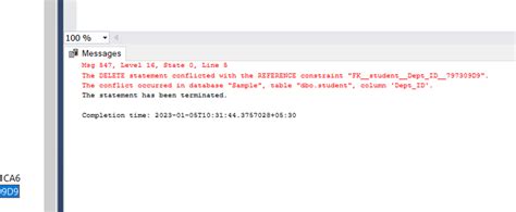cascading referential integrity constraints in sql server management