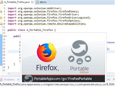 java selenium error with firefox portable stack overflow