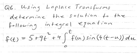 solved q6 using laplace transforms determine the solution