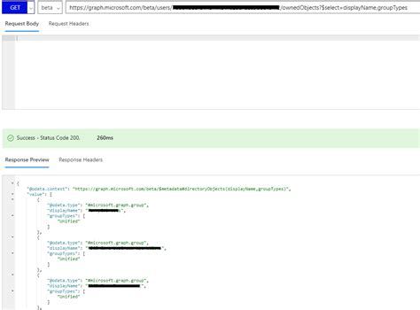 azure active directory microsoft graph api to get list of aad groups