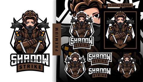 Premium Vector Shadow Strike Mascot Esport Logo Design
