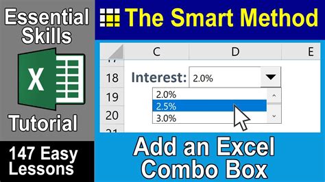 excel tutorial combobox excel form control youtube